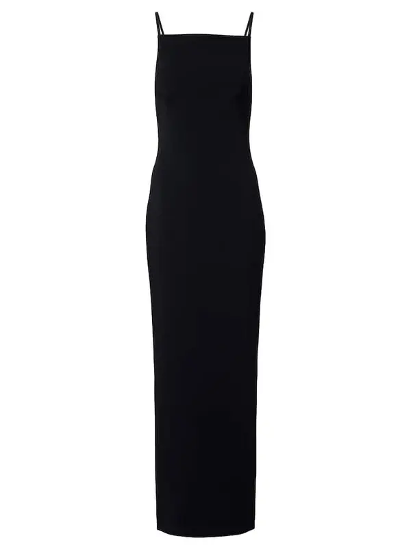 Givenchy Sliced Crêpe Cady Gown - Black