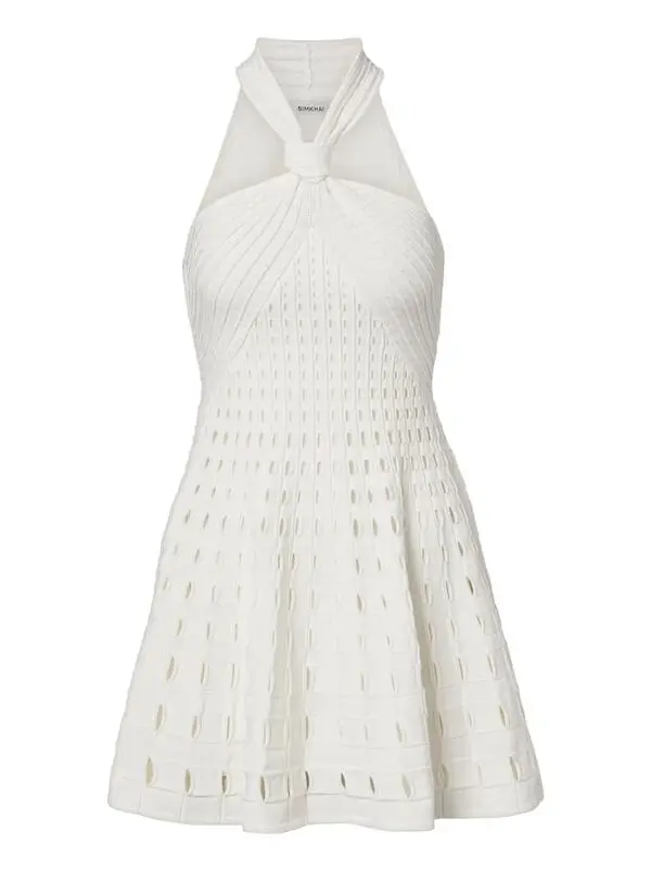 Simkhai Jenna Halterneck Mini Dress - White