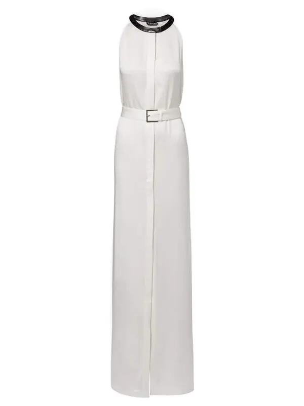 TOM FORD Crêpe Satin Maxi Dress - White