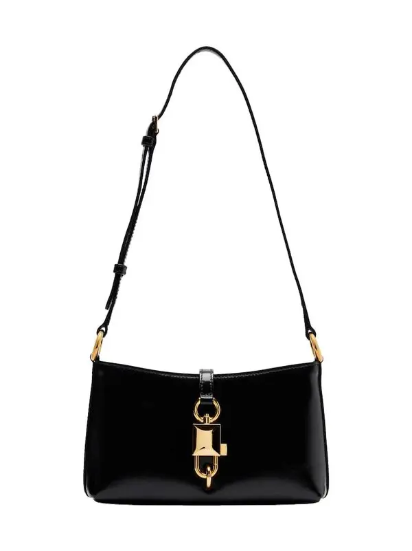 Dolce & Gabbana Lock Leather Shoulder Bag - Black