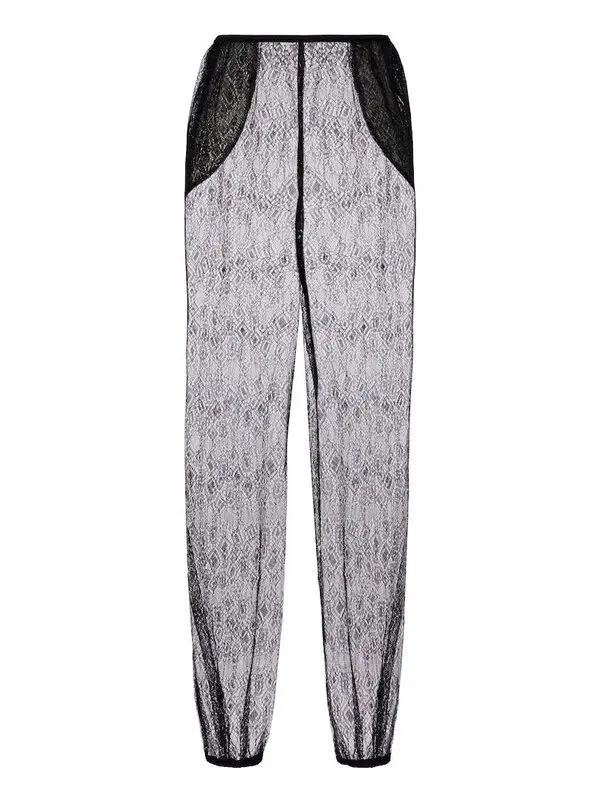 THE FRANKIE SHOP Orissa Sheer Wide-leg Pants - Black
