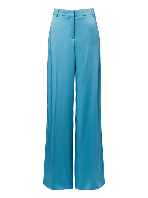 Stella McCartney Satin Wide-leg Pants - Turquoise