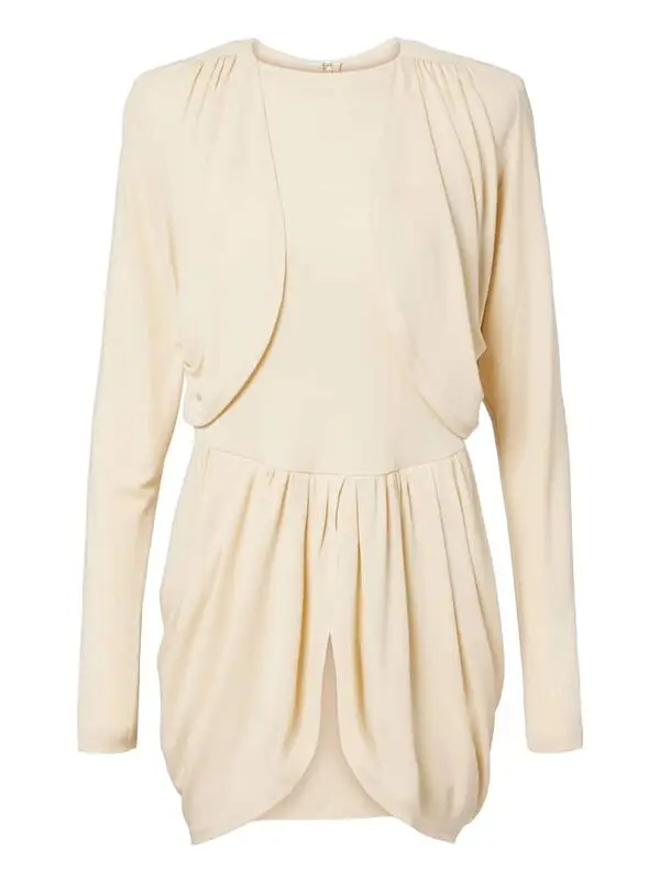 Isabel Marant Niamae Draped Minidress - Beige