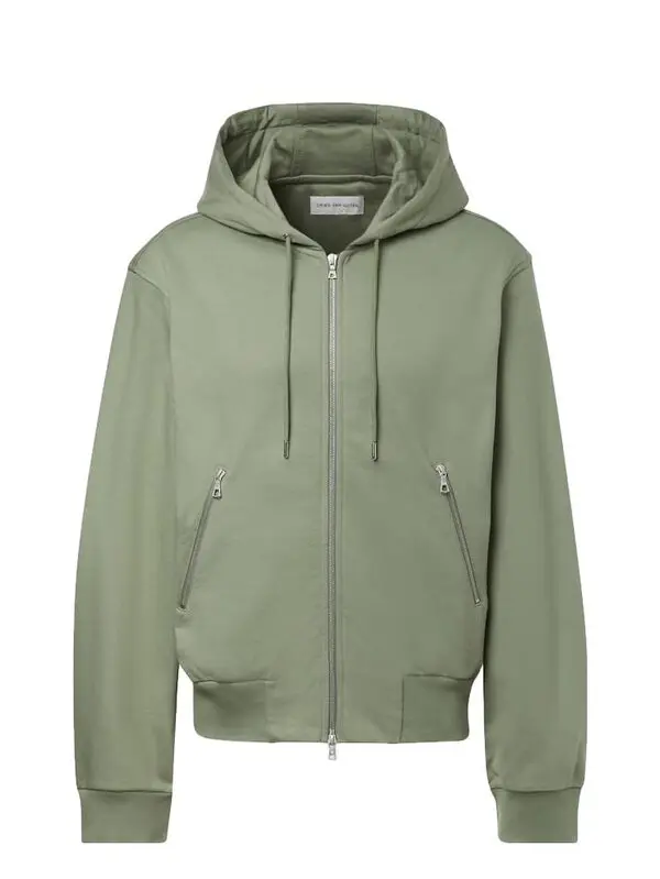 Dries Van Noten Cotton Zip-up Hoodie - Green