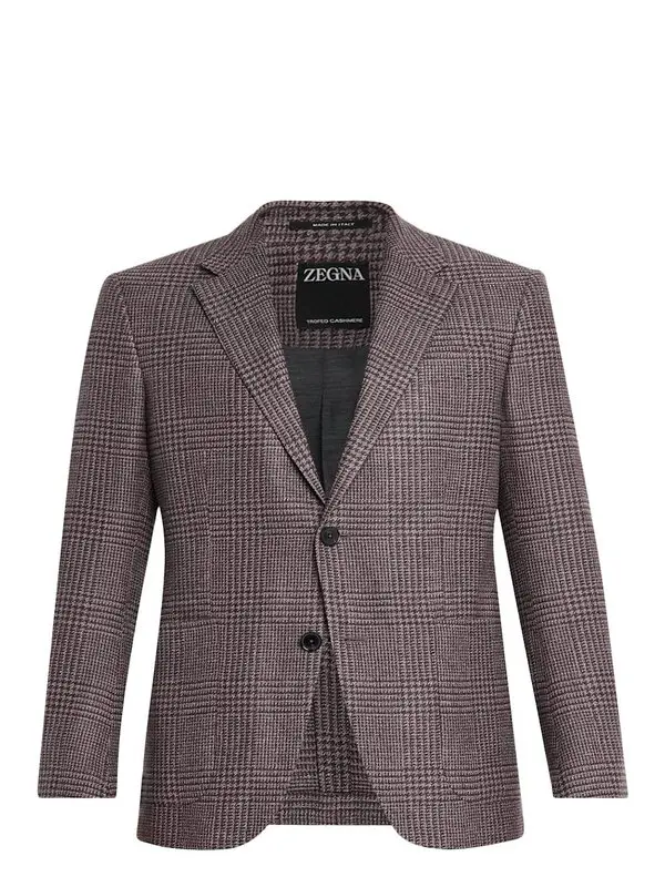 Zegna Trofeo Cashmere Glen Plaid Sport Coat - Pink