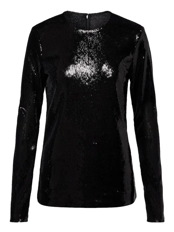 TOTEME Sequined Top - Black