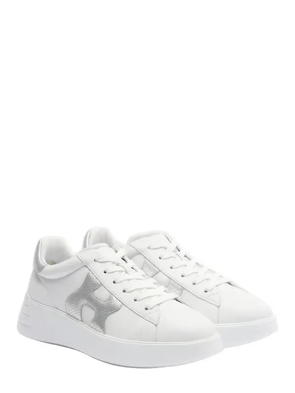 Hogan Rebel Leather Platform Sneakers - White