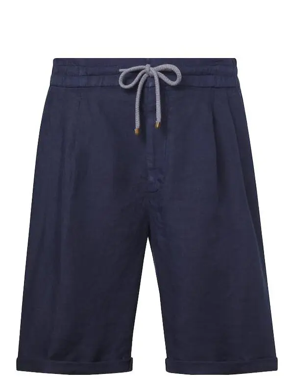 Brunello Cucinelli Linen Shorts - Blue
