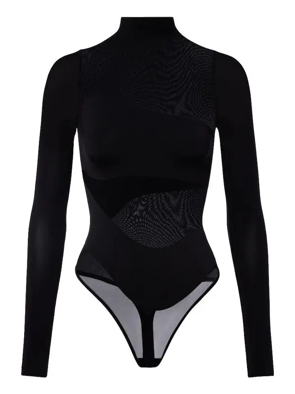 Wolford Shade Paneled Bodysuit - Black
