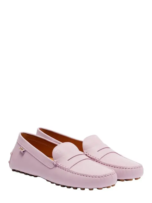 TOD'S Gommino Leather Driving Shoes - Purple