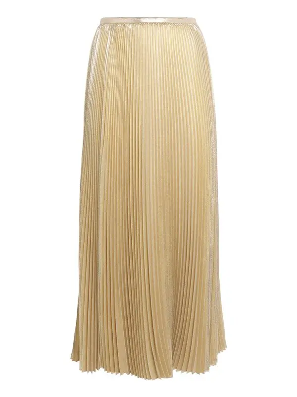 JOSEPH Silk-blend Lamé Essai Midi Skirt - Yellow