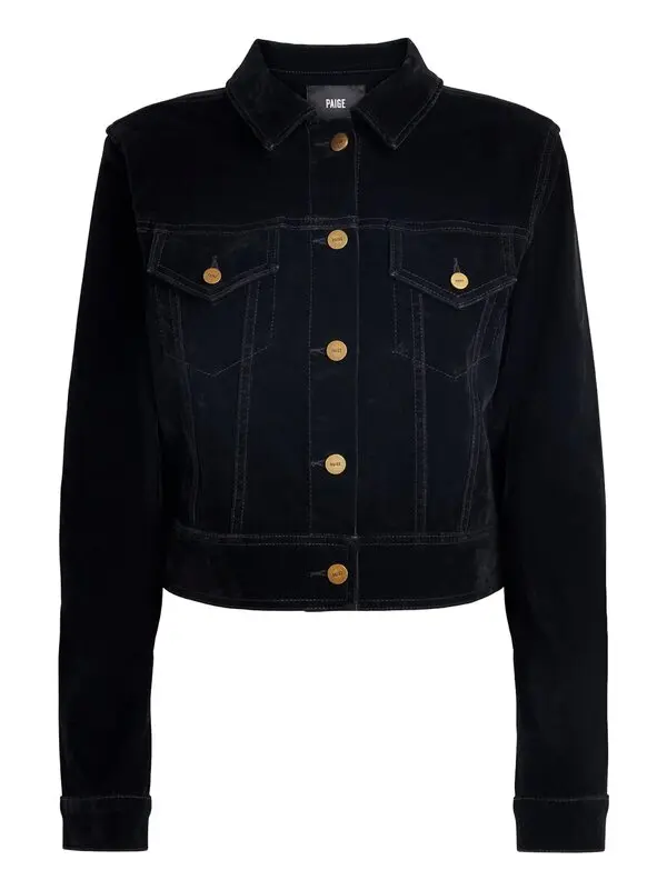 Paige Velvet Chantel Jacket - Black