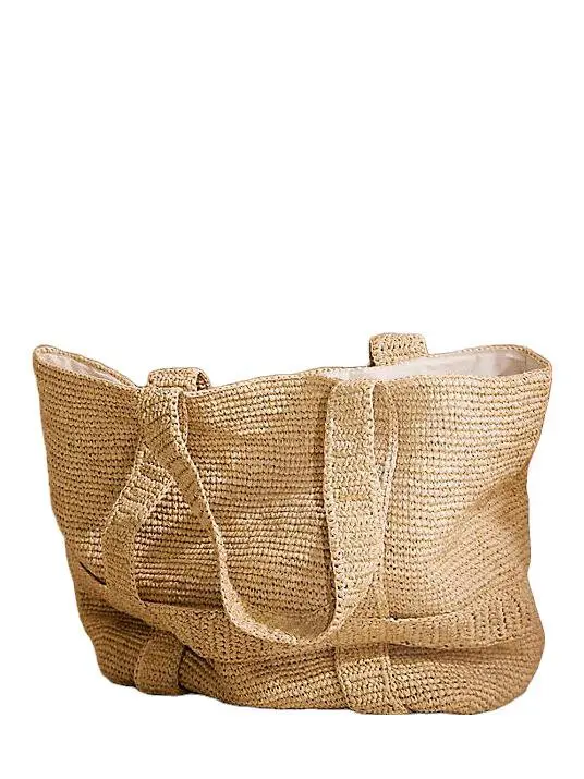 TERRAIN Raffia Traveler Tote Bag - Multi