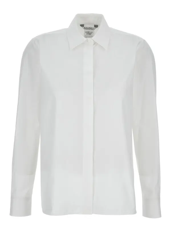 Max Mara Straight-cut Cotton Poplin Shirt - Multicolor