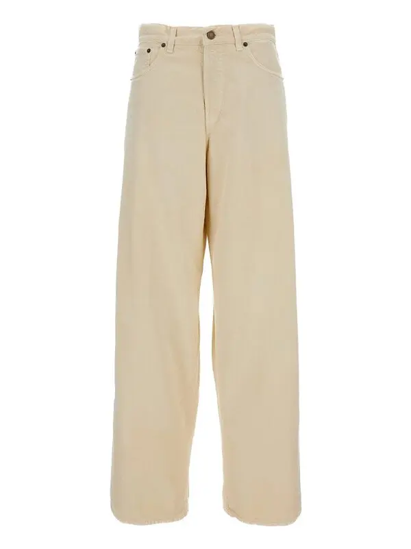 HAIKURE Bethany Twill Wide Leg Pants - Beige