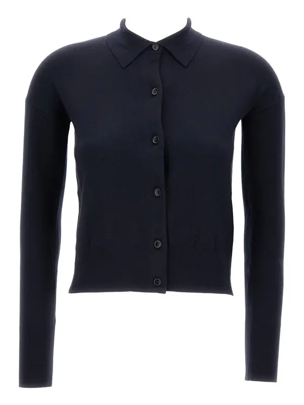 Max Mara Cardigan With Front Button Closure - Blue