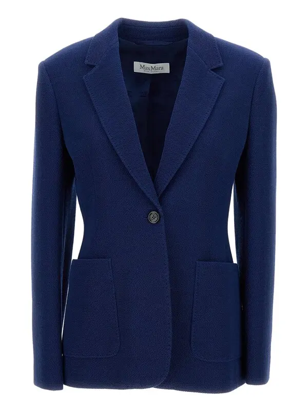 Max Mara Utility Jersey Jacket - Blue