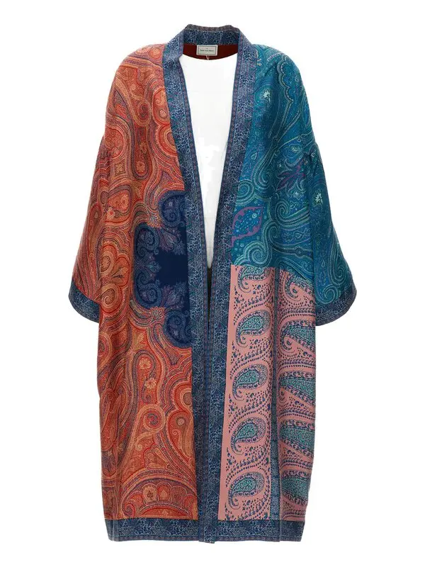 PIERRE-LOUIS MASCIA Printed Silk Kimono - Multicolor