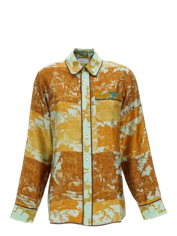 PIERRE-LOUIS MASCIA Printed Silk Shirt - Multicolor