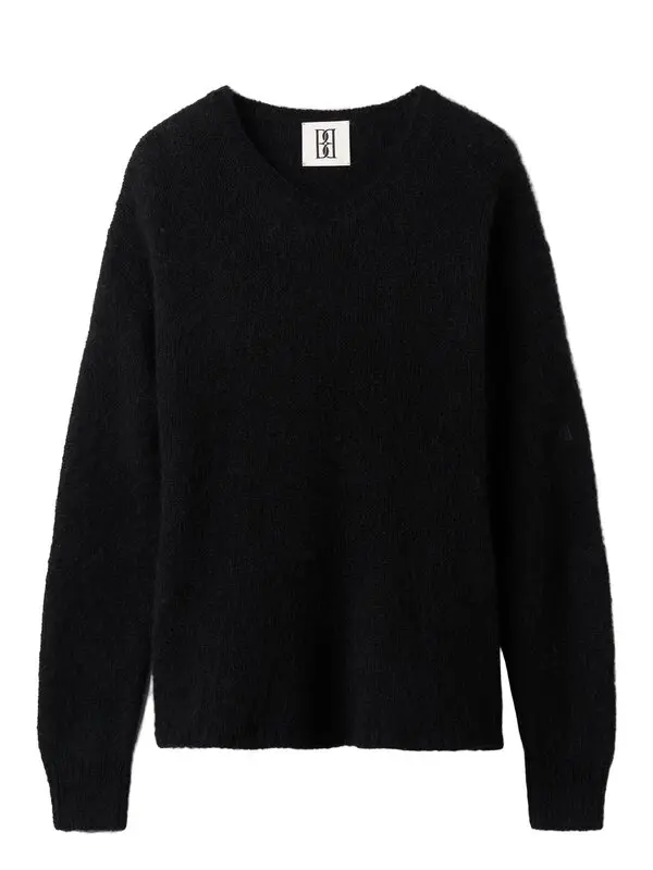 BY MALENE BIRGER Briella Mohair-blend Sweater - Black