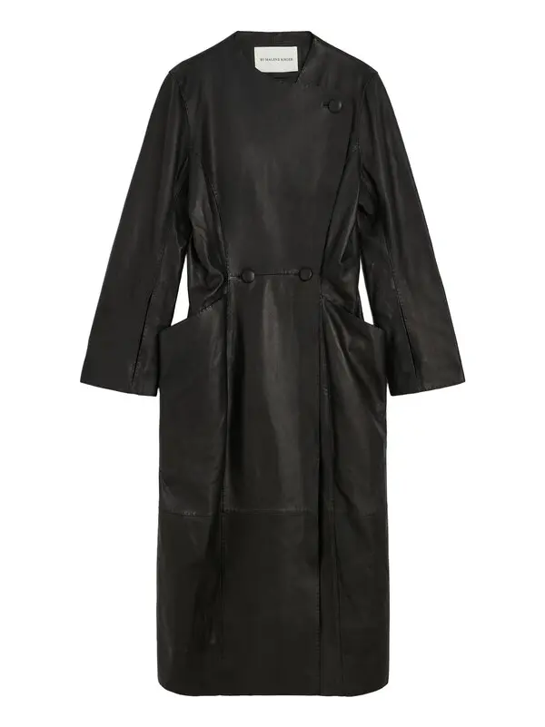 BY MALENE BIRGER Sirrena Leather Coat - Black