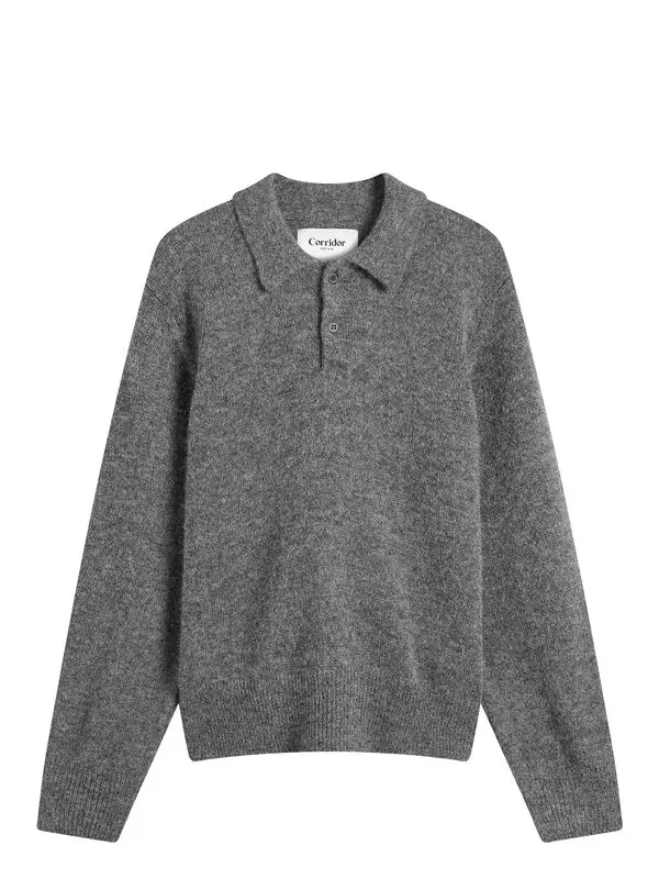 CORRIDOR Mohair Polo - Charcoal