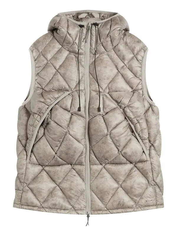 ROA Nuna 800 Fill Power Hooded Down Vest - Light Grey