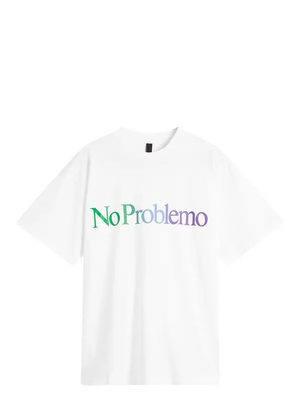 NO PROBLEMO Gradient Logo T-shirt - White