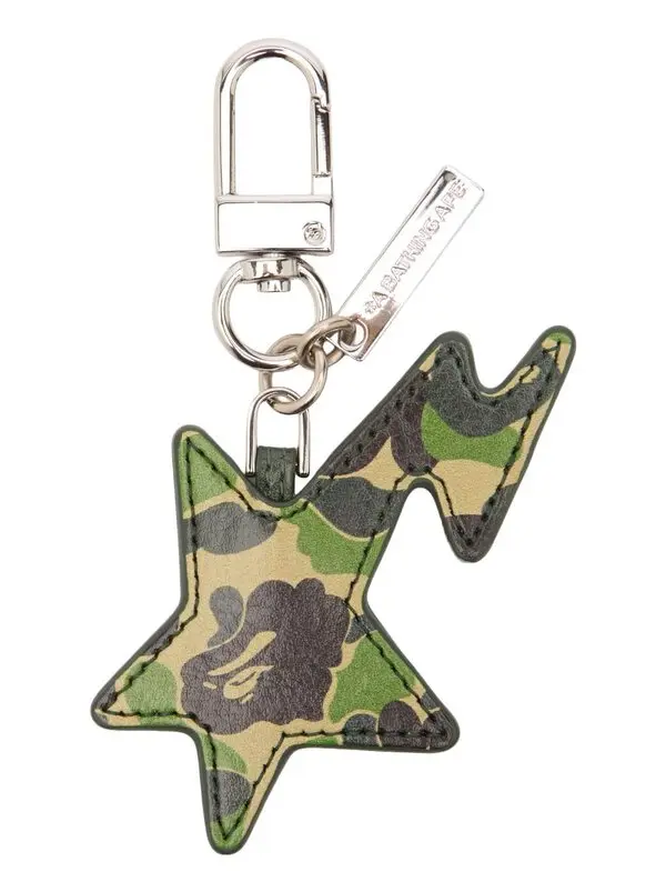 A BATHING APE Abc Camo Sta Keychain - Green