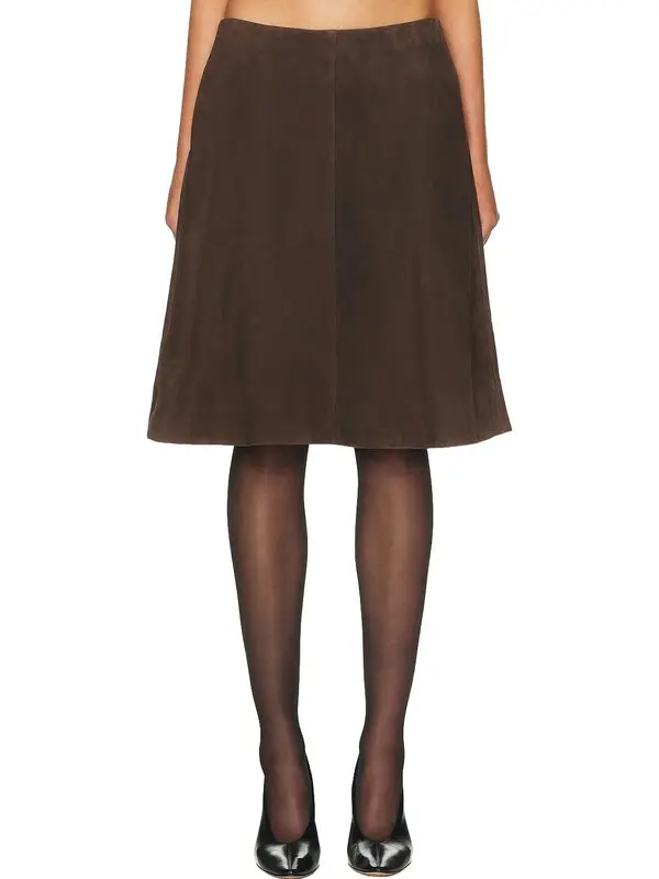TOTEME Suede Skirt - Bark