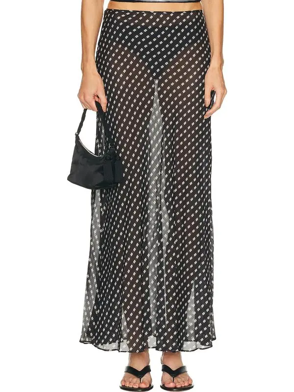Staud Velma Skirt - Black Geo