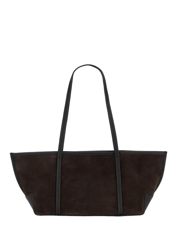 ST. AGNI Slim Bateau Tote Bag - Coffee