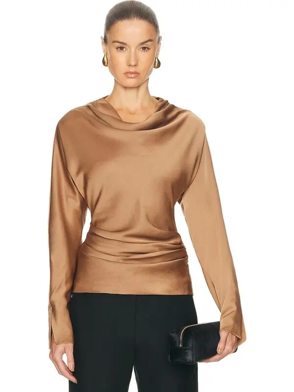 Simkhai Victoria Draped Top - Chai