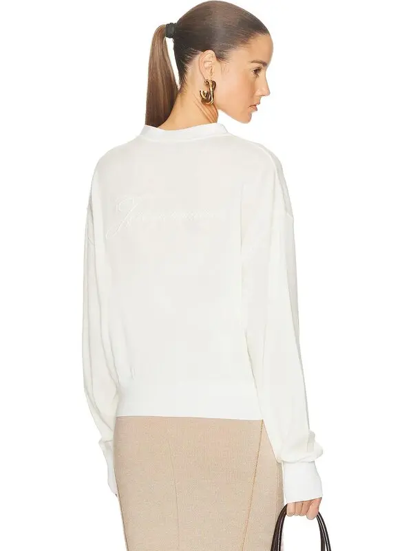 Jacquemus Le Cardigan Brode - Off White