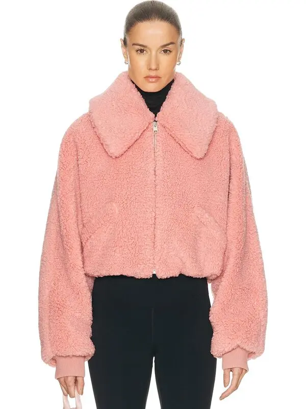 Givenchy Faux Fur Bomber Jacket - Light Pink