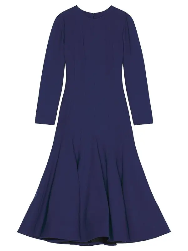 Carolina Herrera Long Sleeve Midi Dress - Dark Navy