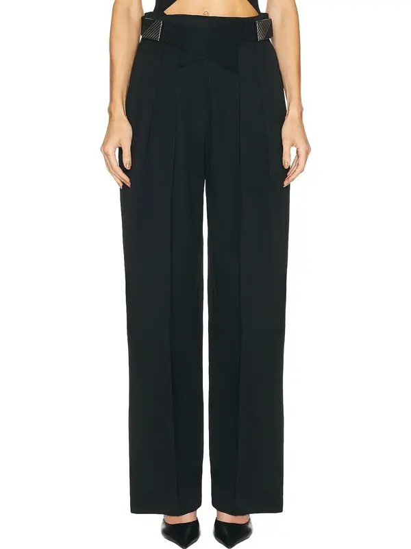 Attico Wide Leg Pant - Black