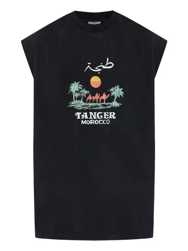 Vetements Graphic Sleeveless T-shirt - Black