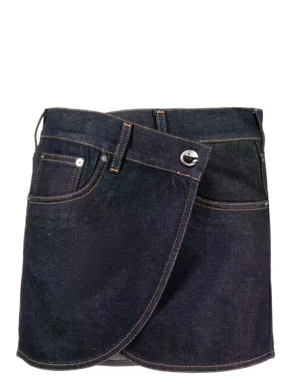 Coperni Denim Wrap Miniskirt - Blue
