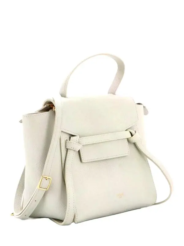 Celine Belt Bag Textured Leather Nano Shoulder Bag - Green