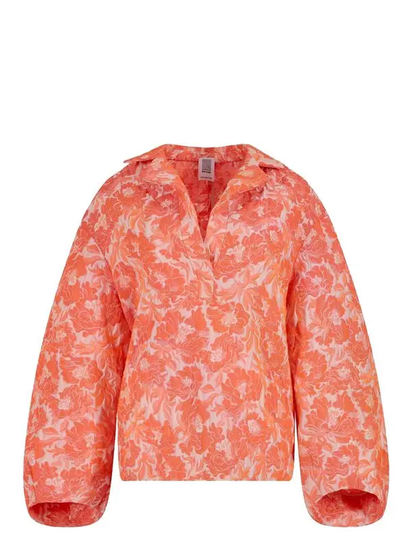 Rosie Assoulin Tulip Floral Top - Orange