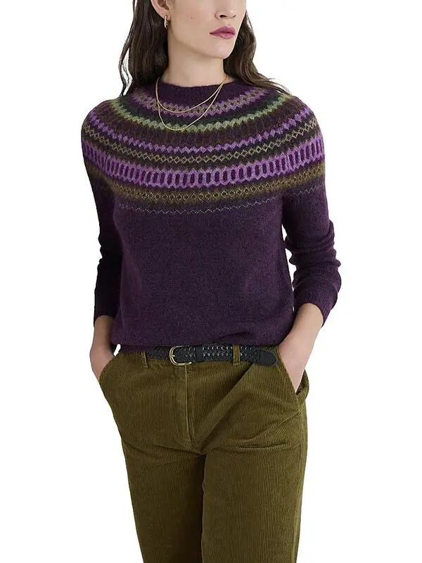 SEASALT CORNWALL Annik Pullover Sweater - Modernist Grape Oak Mix