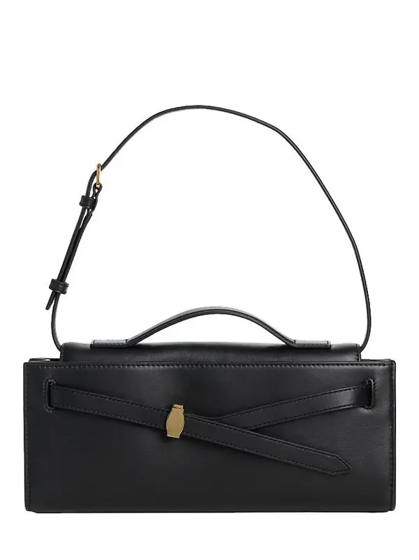 Veronica Beard Dash Leather Clutch - Black