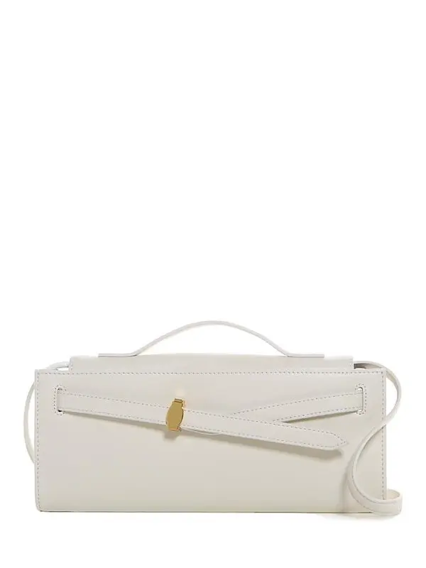 Veronica Beard Dash Leather Clutch - Off White