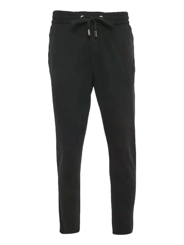 Dolce & Gabbana Jersey Logo Detail Drawstring Track Pants - Black