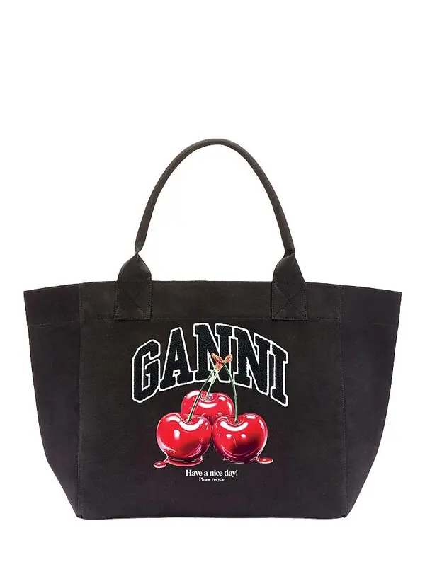 GANNI Trapeze Shopper Tote - Phantom