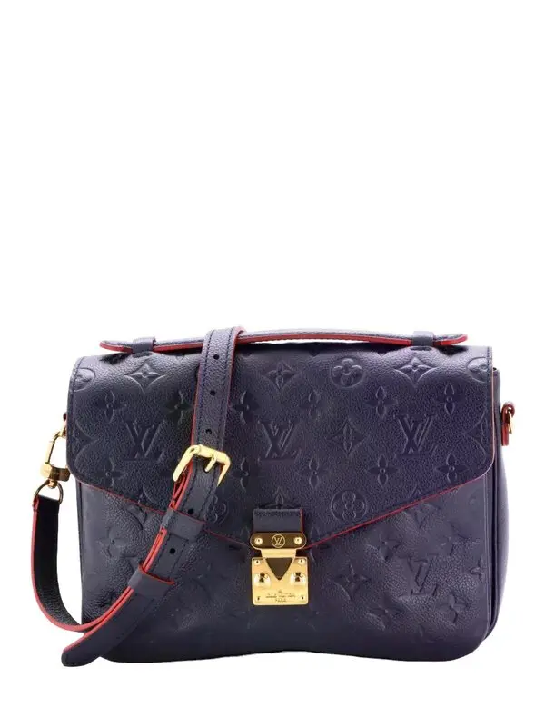 LOUIS VUITTON Pochette Metis Monogram Empreinte Leather Crossbody Bag - Blue