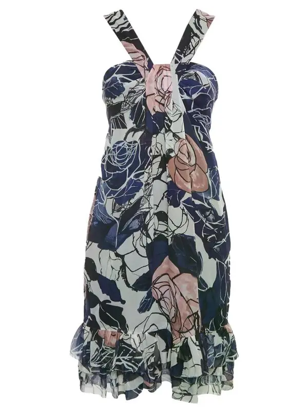 Diane Von Furstenberg Fluid Floral Dress - Blue