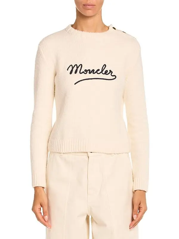 Moncler Crewneck Sweater - Natural