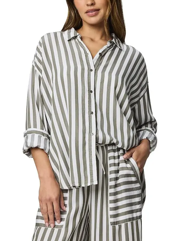 Splendid Ella Striped Shirt - Soft Vob/white